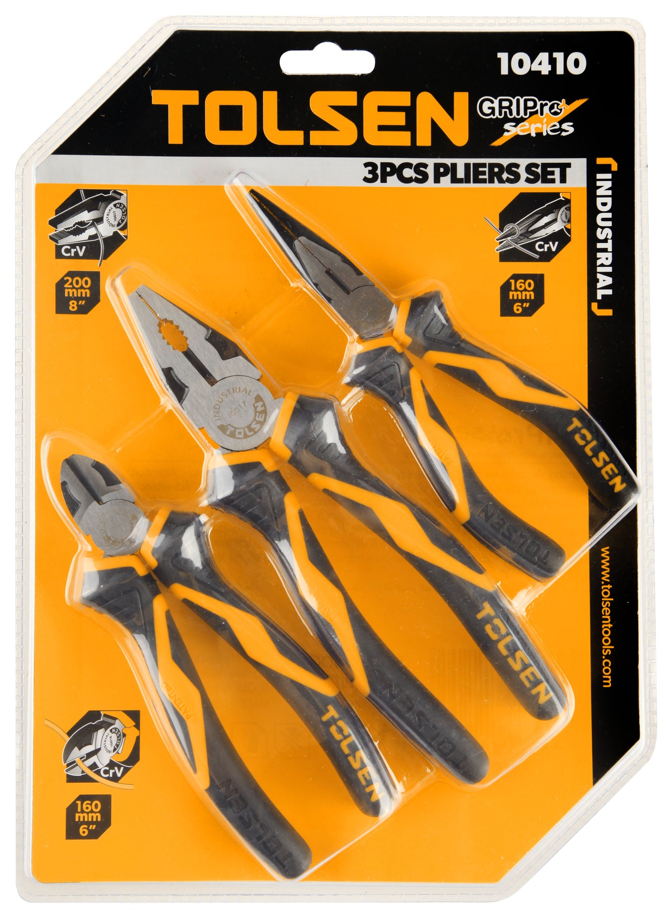 INDUSTRIAL 3PCS PLIERS SET – Tolsen Tools Philippines