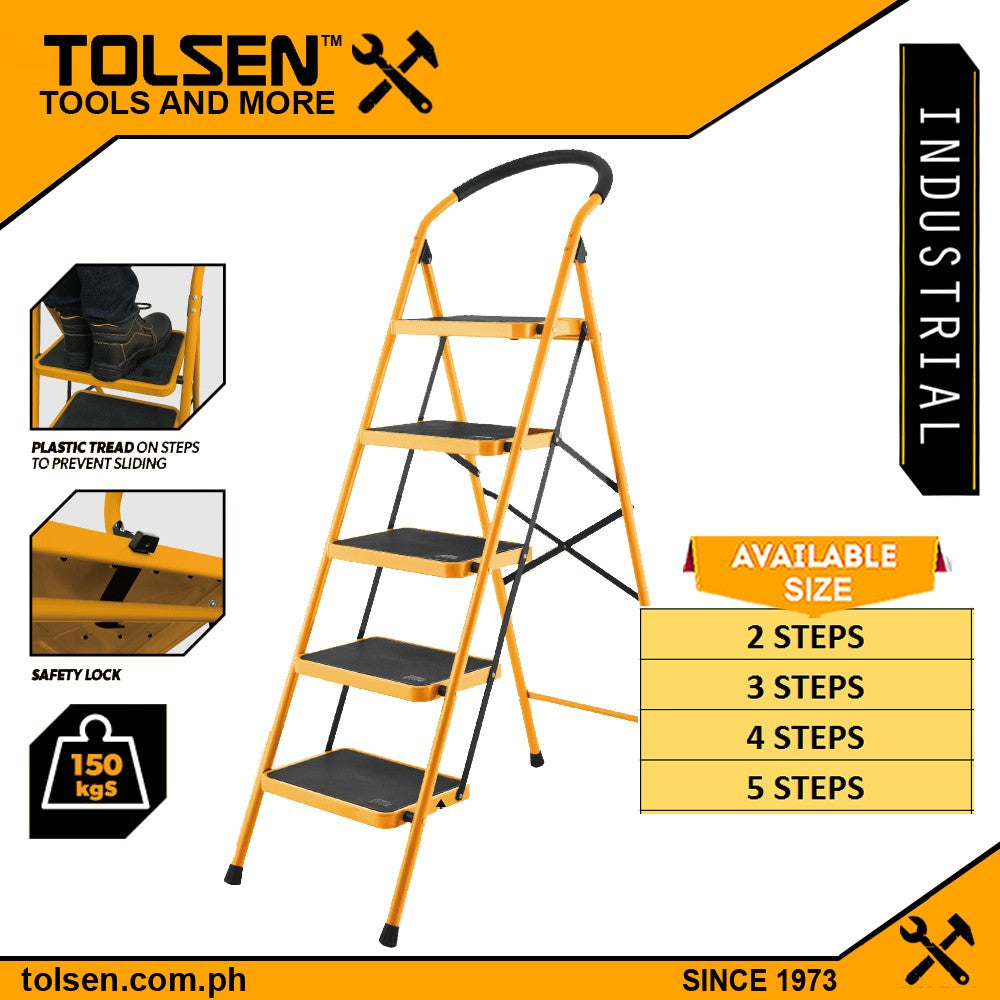 Industrial Steel Ladder 150KG (2 Step 3 Step 4 Step 5 Step) – Tolsen ...